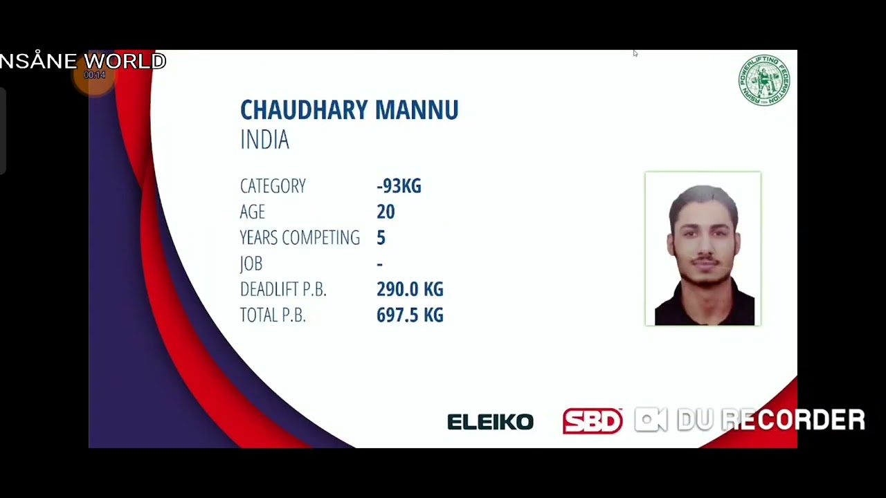 Mannu Chaudhary | Deadlift all attempts | Asian Powerlifting ...