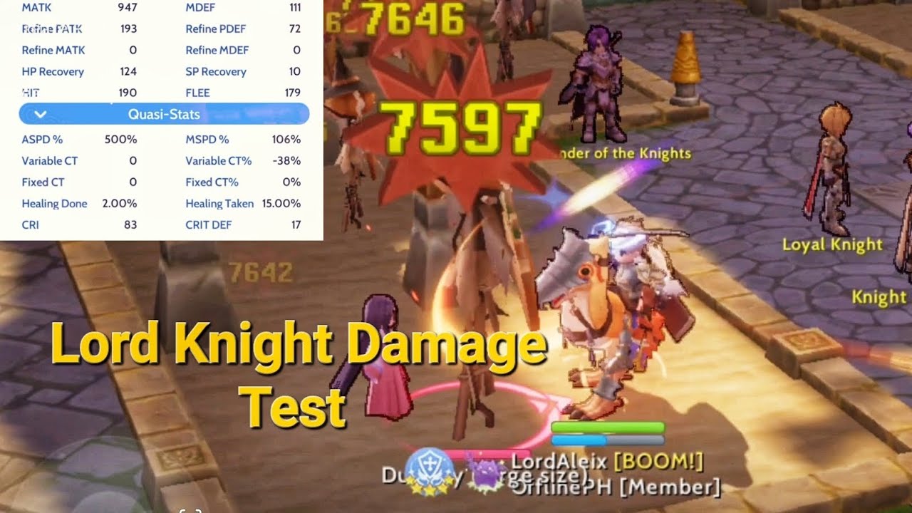 Lord Knight 1 STR Crit Build Early Damage Test Ragnarok Origin Global ...