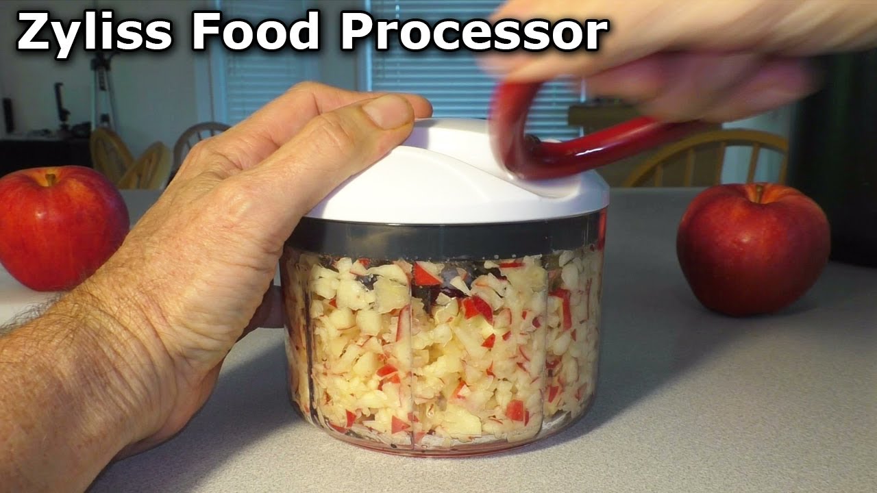Hand Powered FOOD PROCESSOR Chopper ZYLISS Easy Pull Vegetables Nuts ...