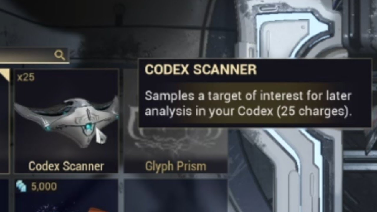 Warframe - Equip the Codex Scanners - YouTube