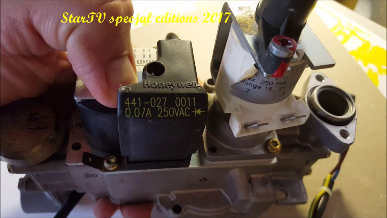Honeywell zawór gazowy,zespół gazowy w piecu Vaillant ,Junkers - YouTube