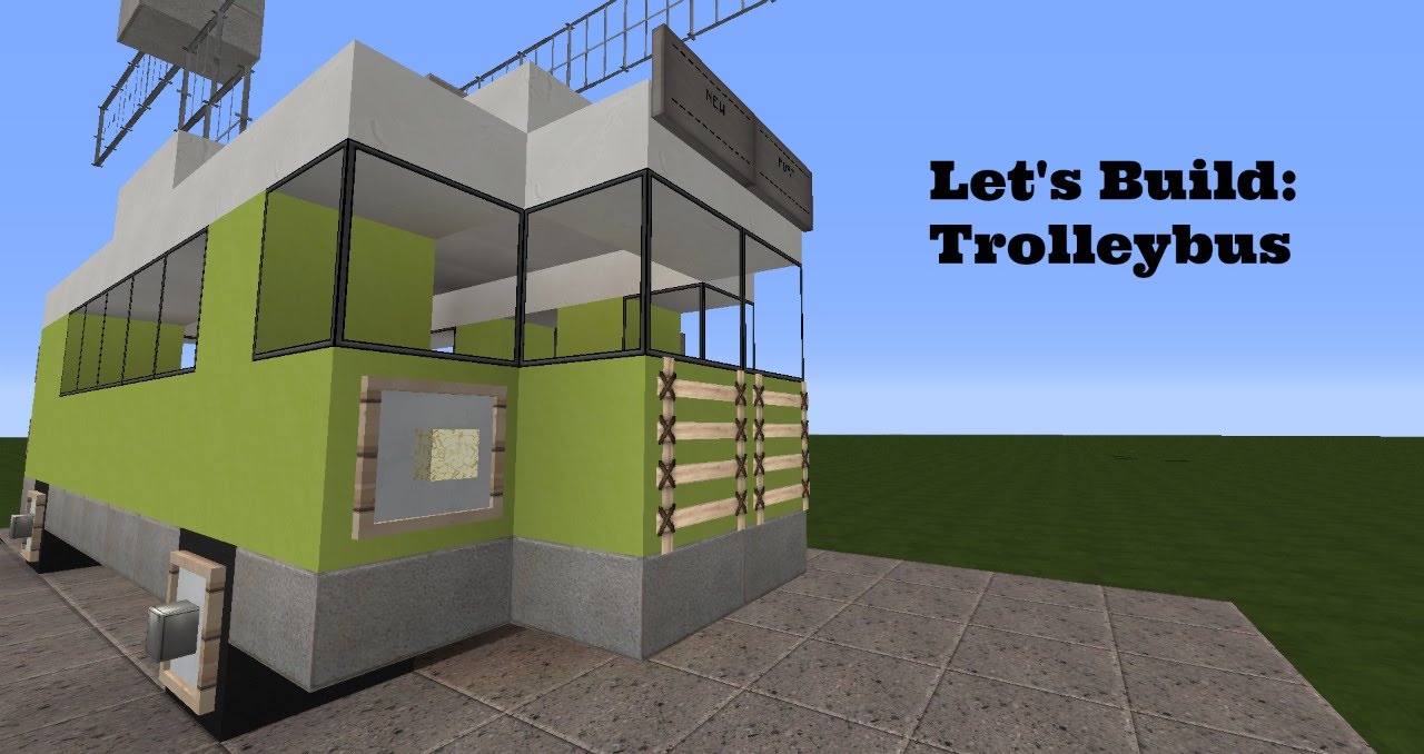 Minecraft Let's Build: Trolleybus - YouTube