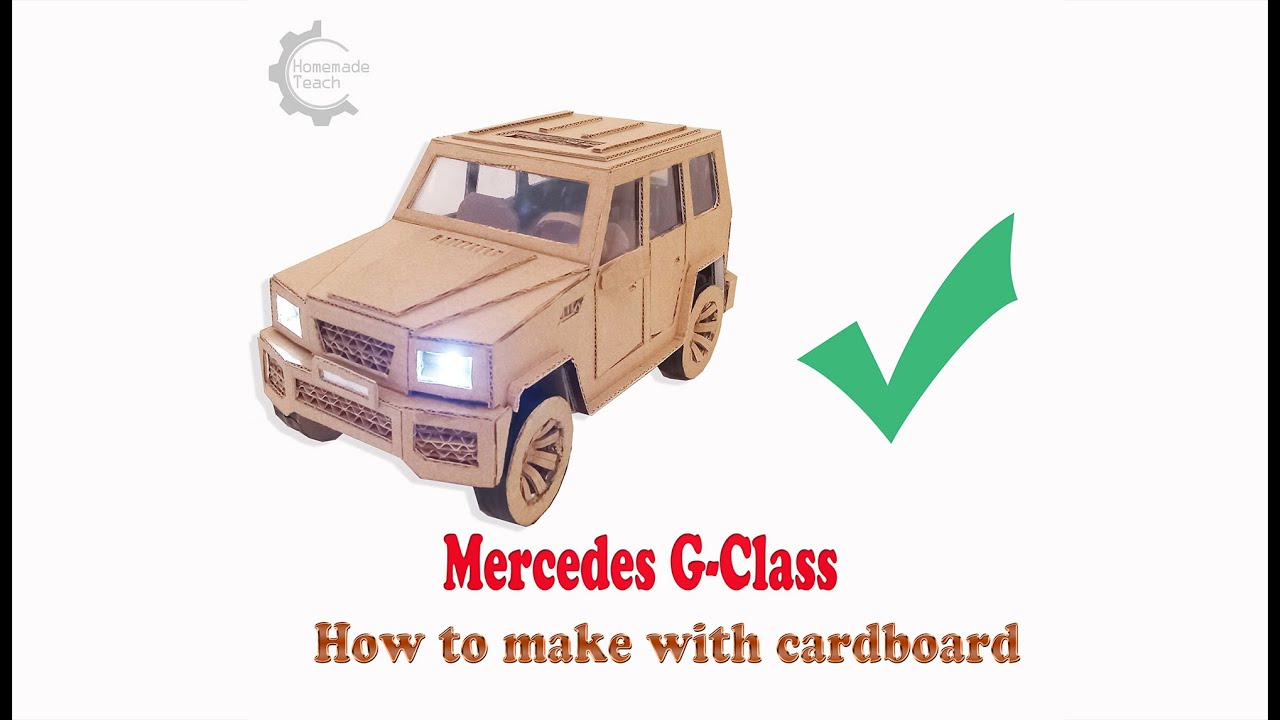 how to make mercedes g wagon car with cardboard | cardboard mercedes g ...