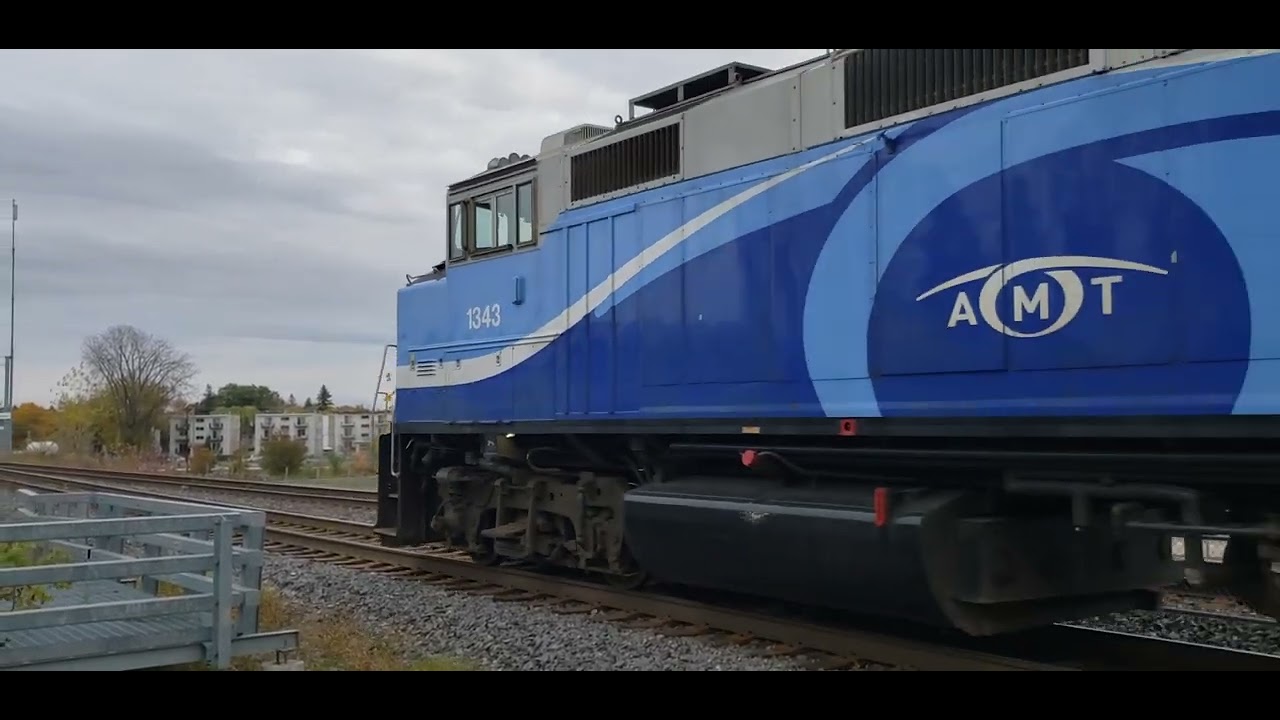 FALL TRAINS EXO Commuter Departs Pointe Aux Trembles Station F59PH With ...