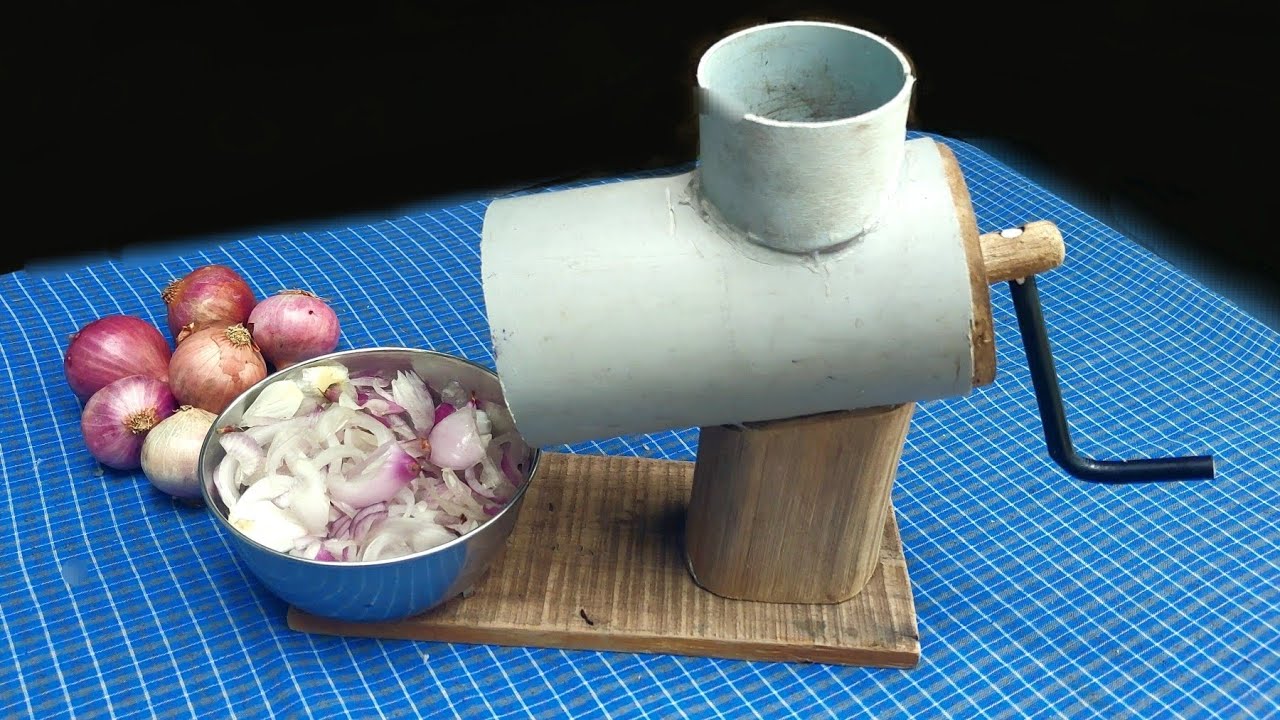 Onion cutter machine | 🌰 cutter home made machine | PKS Experiment ...