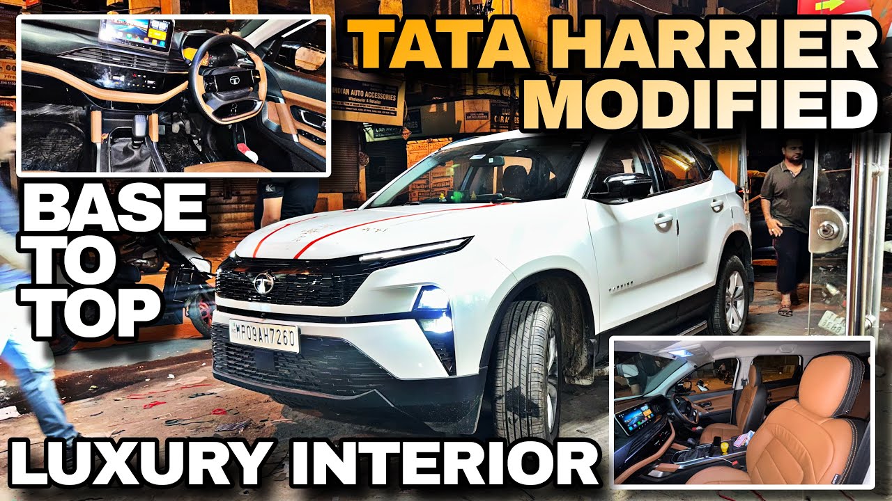 TATA HARRIER MODIFIED BASE TO TOP LUXURY INTERIOR UPGRADE🔥#tataharrier ...