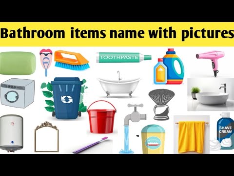 Bathroom 🚿items name in english with pictures || Names of bathroom ...