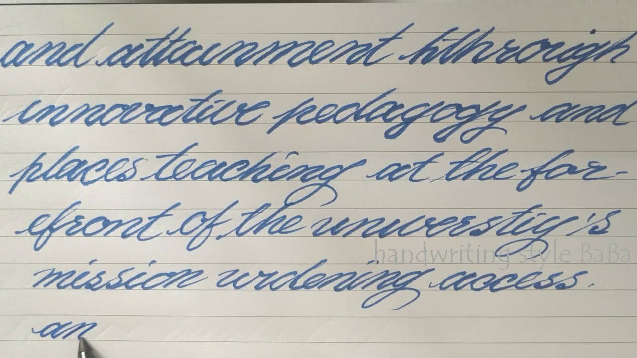 Impressive English handwriting for beginners | cursive handwriting with ...