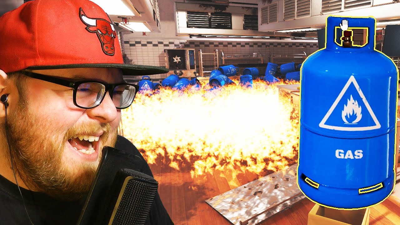 Exploding 100 Gas Bottles in Cooking Simulator :) - YouTube