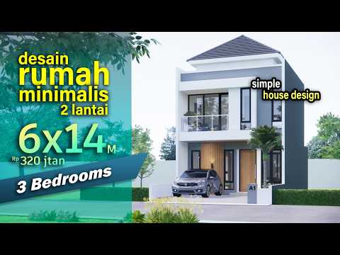 Desain Rumah Minimalis Impian! 6x14 Dengan Desain Sekeren & Senyaman Ini 🤩 #simplehouse #housetour