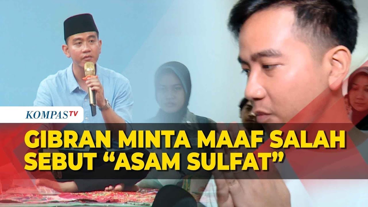 Salah Sebut Soal Ibu Hamil Butuh Asam Sulfat, Gibran Minta Maaf... - YouTube