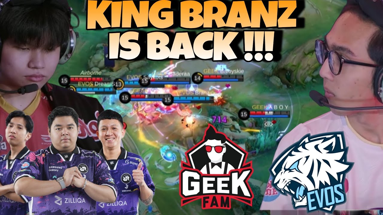 KING BRANZ IS BACK !! EVOS VS GEEK MATCH 1 - MPL S14 - YouTube