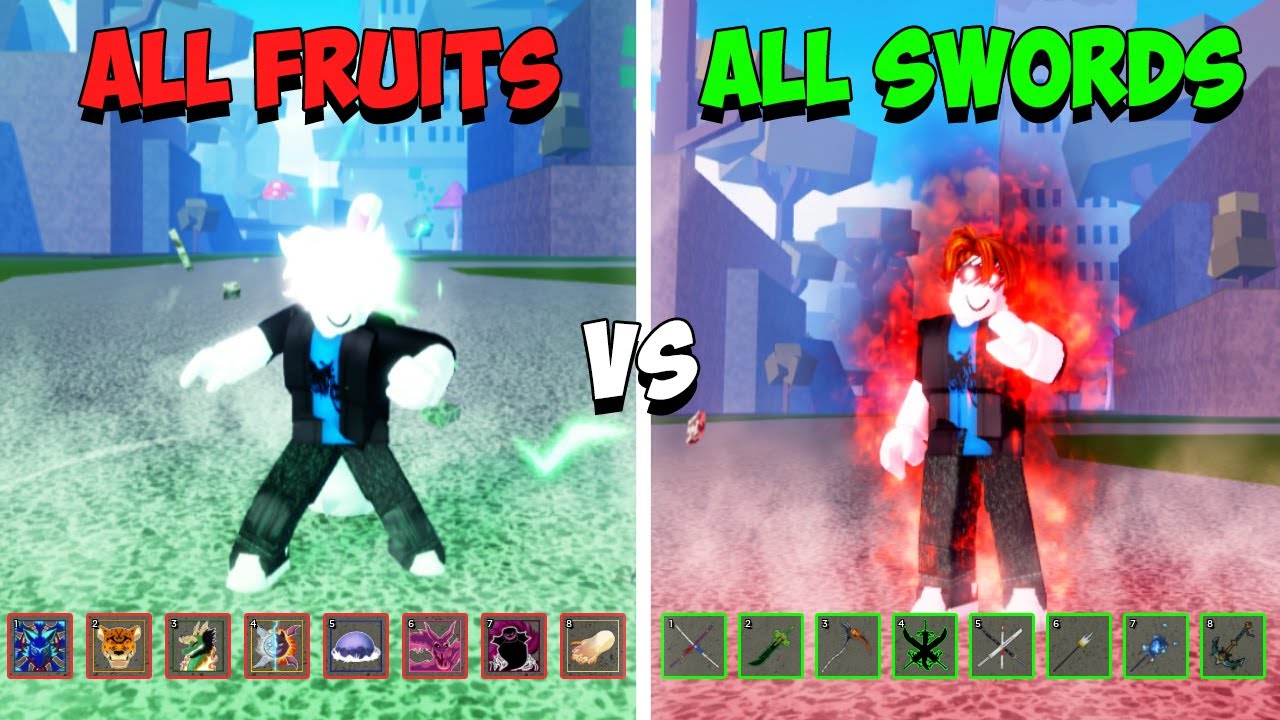 Fighting Every Sword Using Every Fruit in Blox Fruits - YouTube