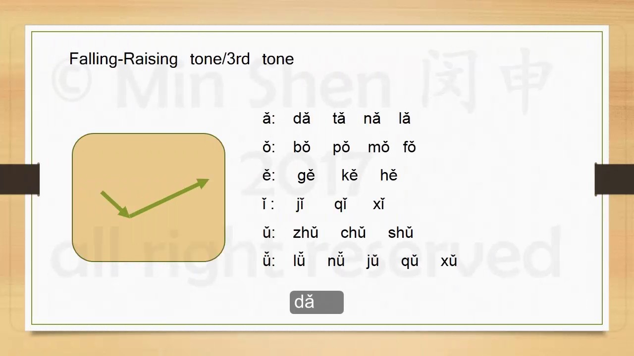 PINYIN tones 1 - YouTube