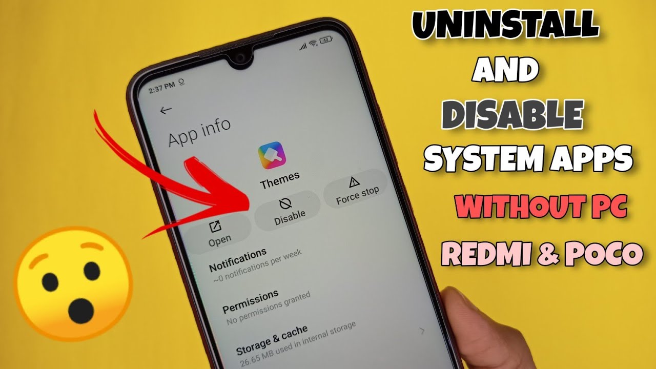 Disable System Apps MIUI 12 Any Redmi & POCO Device | Uninstall ...