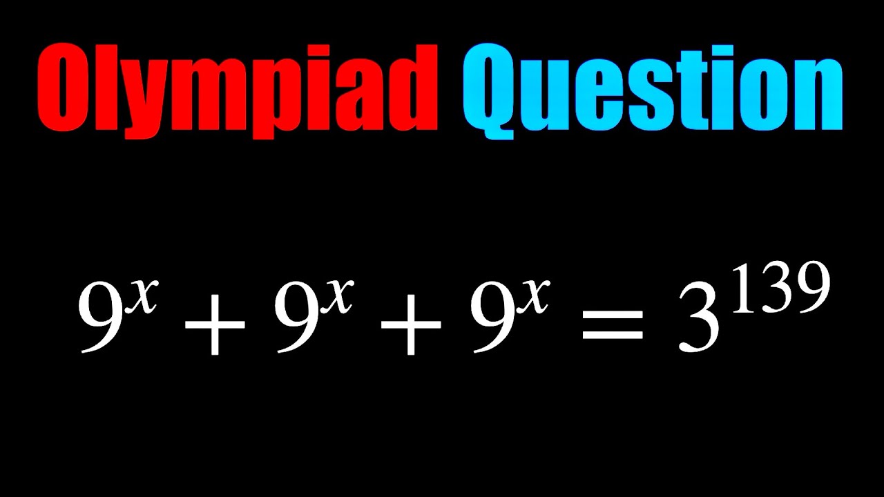 Maths Olympiad Question | Exponential equation | British Olympiad by ...