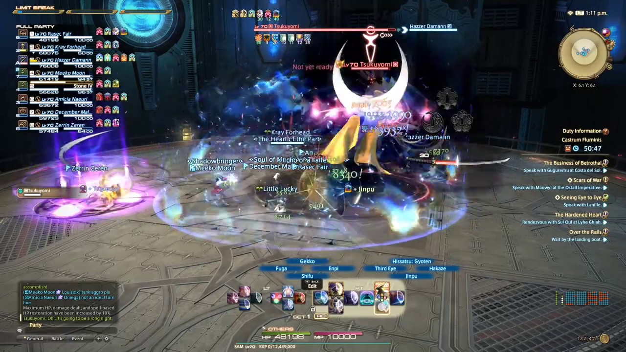 (FFXIV) Castrum Fluminis - Tsukuyomi Boss Fight - Final Fantasy XIV ...