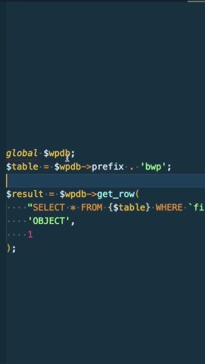 Getting A Single Row With Wordpress Wpdb Method In Wordpress Shorts Buntywp Wordpress Youtube