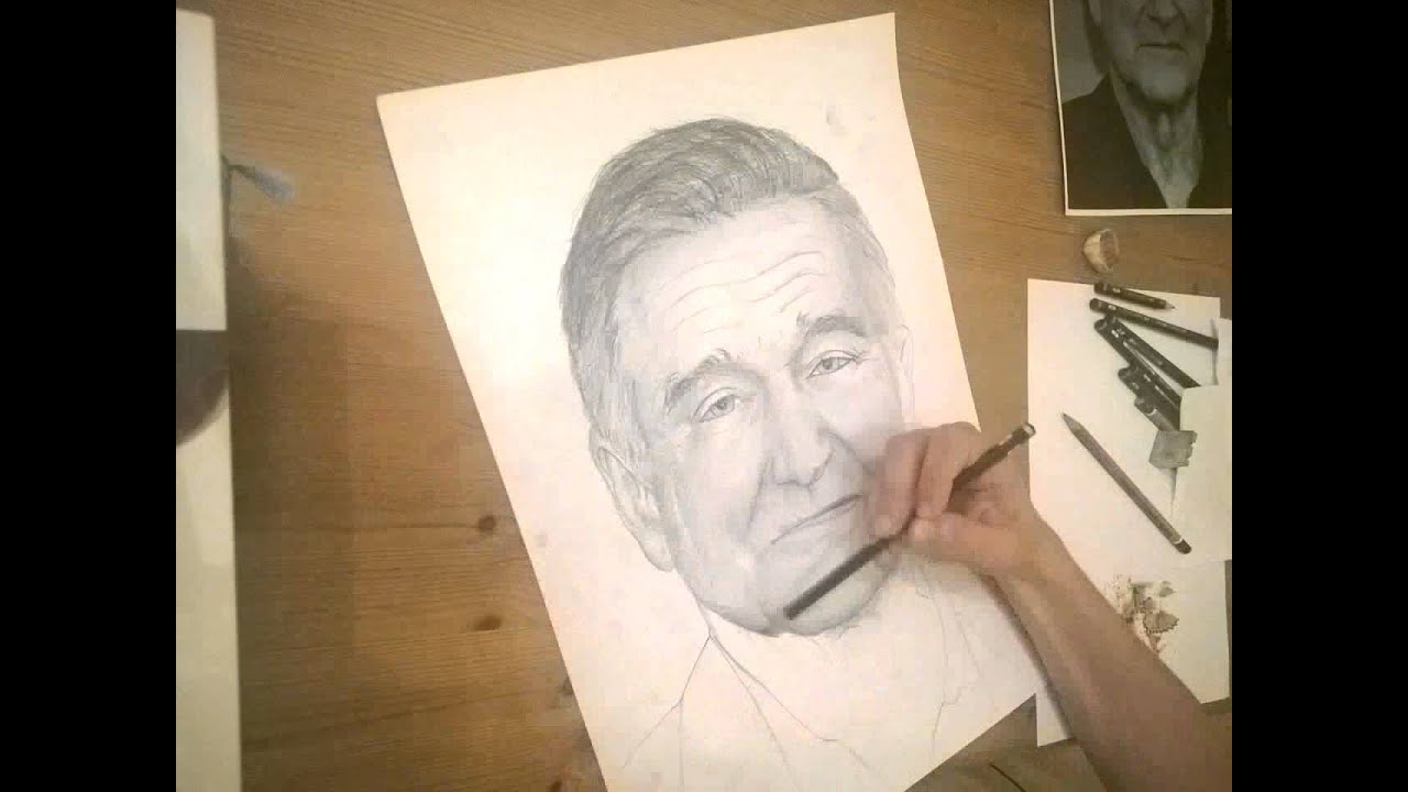 Robin WIlliams Speed Drawing Timelapse - YouTube