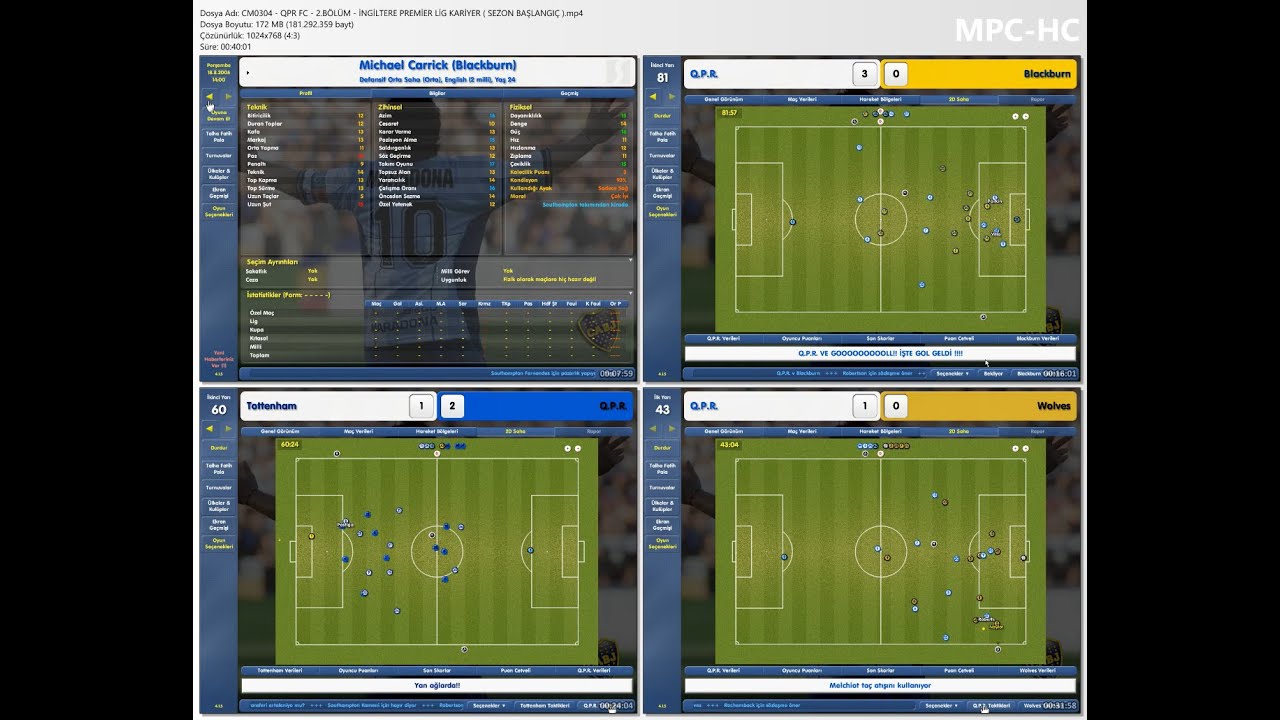 CM0304 - QPR FC - 2.BÖLÜM - İNGİLTERE PREMİER LİG KARİYER (SEZON ...