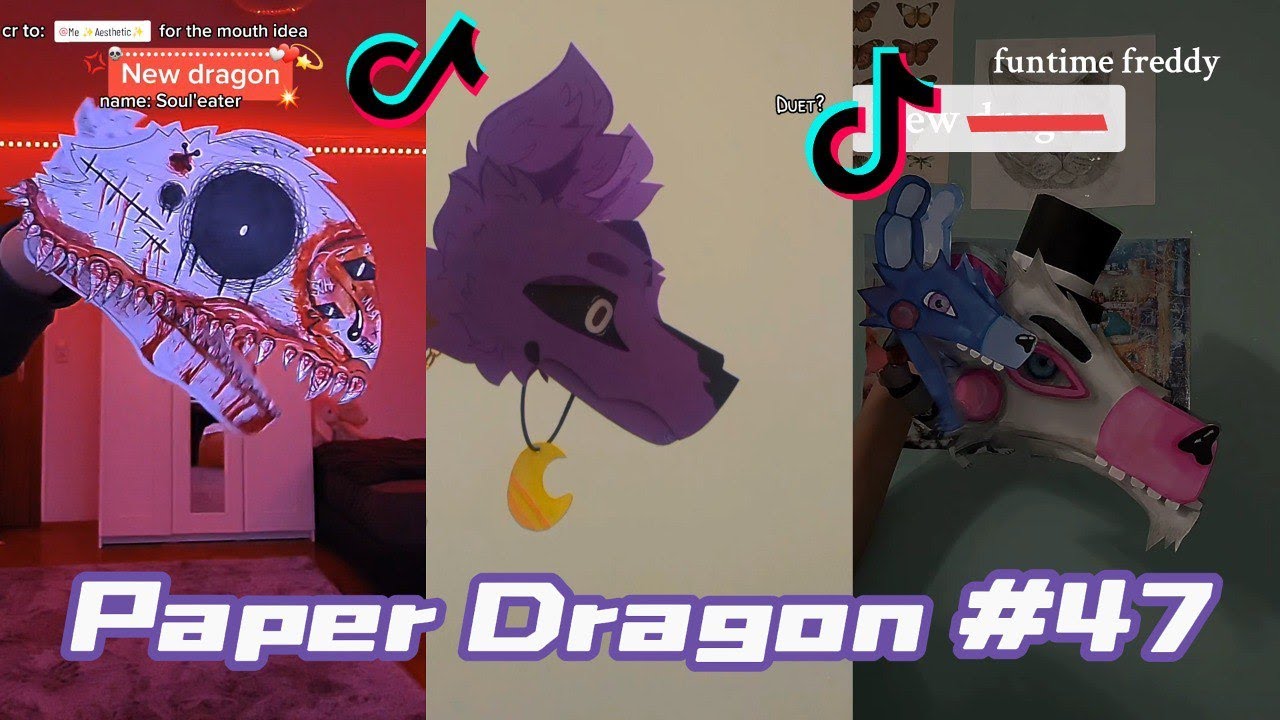 Dragon Puppet Crafts - Paper Dragon TikTok Compilation #47 - YouTube