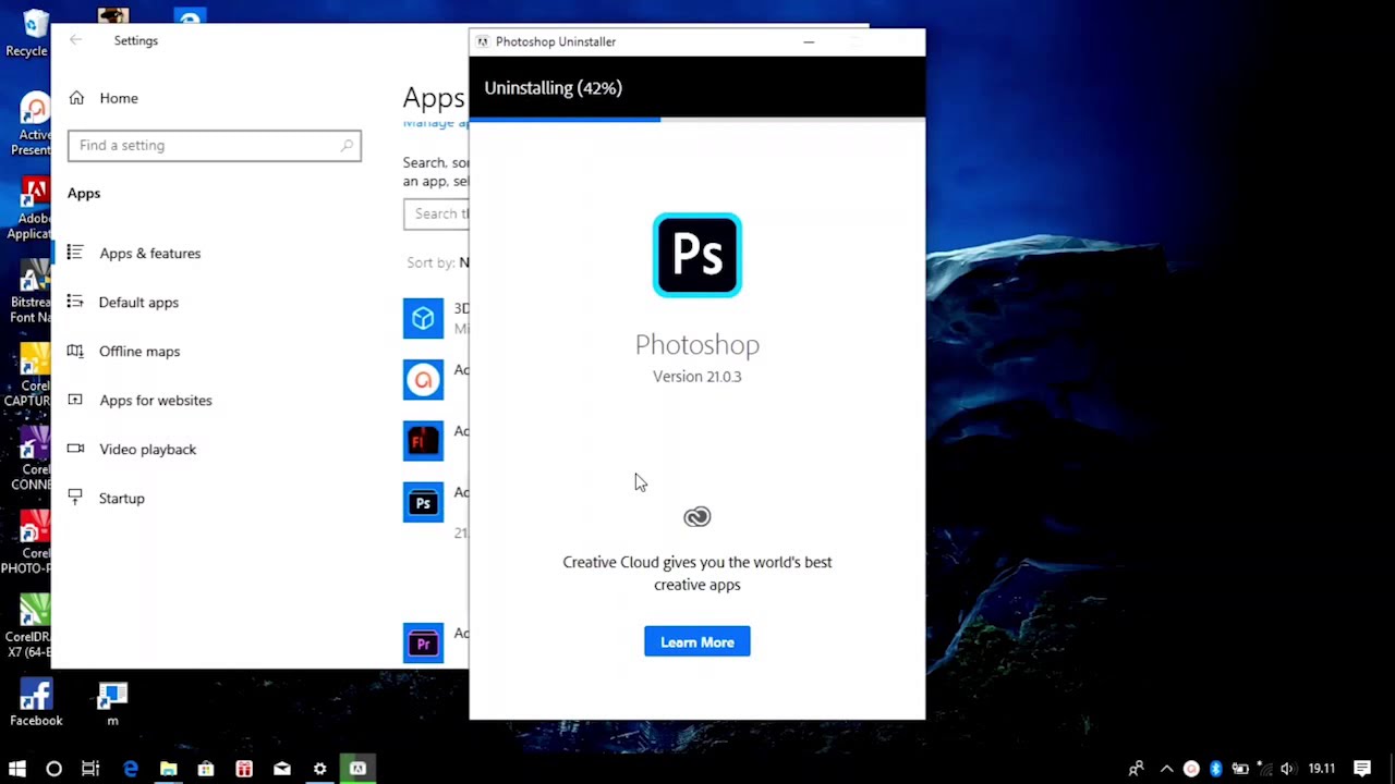 Uninstall Adobe Photoshop cc2020 - YouTube