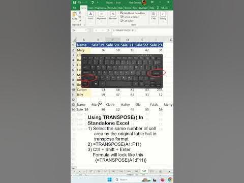 How to correct a #VALUE! error in the TRANSPOSE function - Excel Tips and Tricks - YouTube