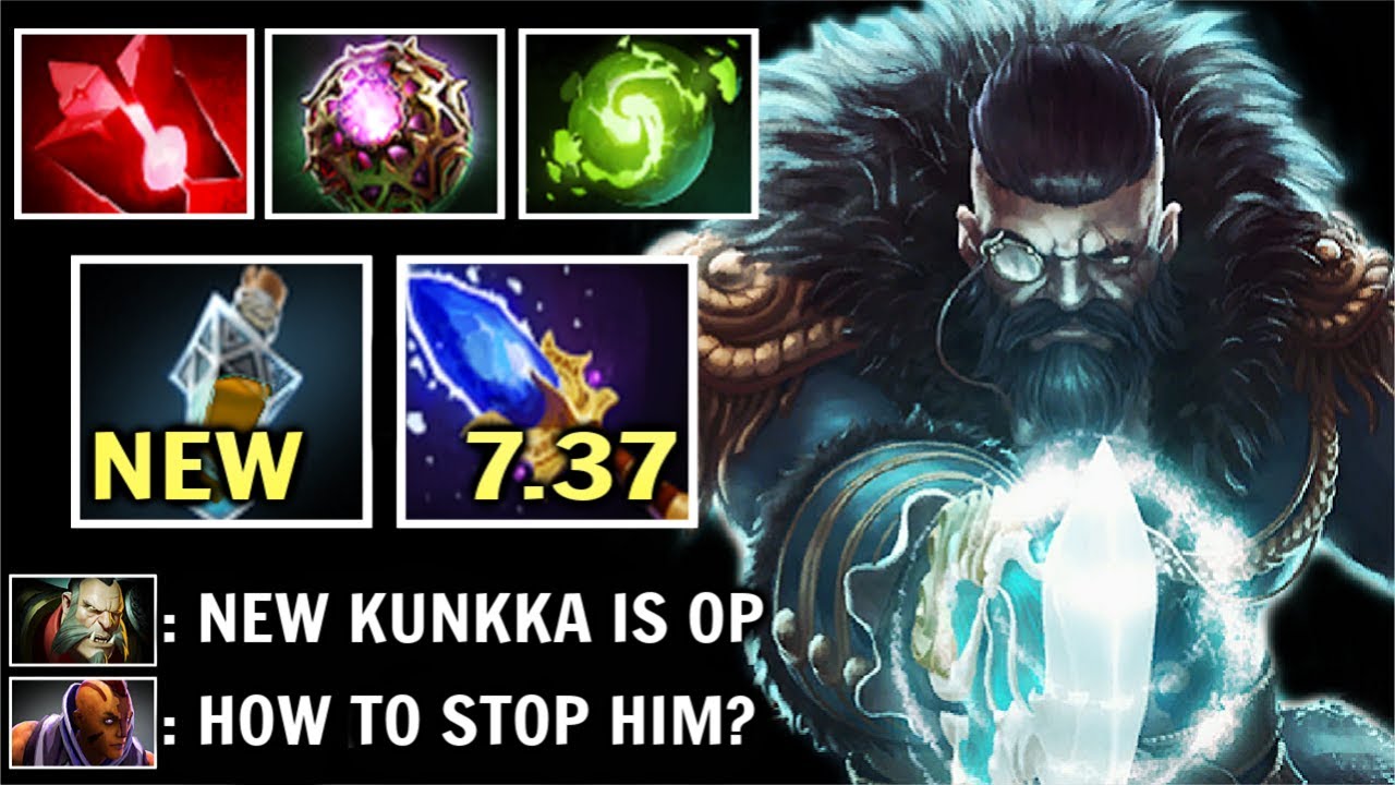NEW 7.37 ADMIRAL'S RUM + New Scepter Kunkka Mid vs AM Late Crazy Buff ...