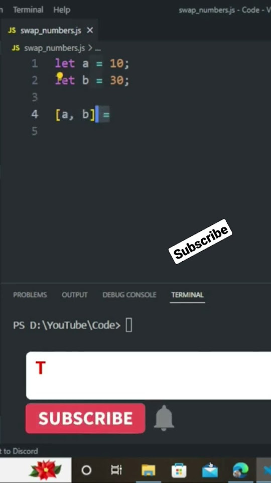 🔥 Swap Two Variable In Node Js 👨‍💻 Shorts Javascript Programming Coding Nodejs Youtube