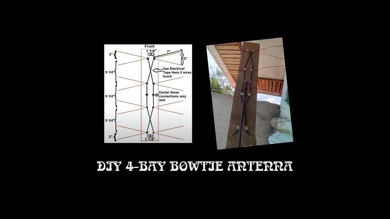 DIY 4-Bay Bowtie Antenna #antenna #bowtie #diy #project - YouTube