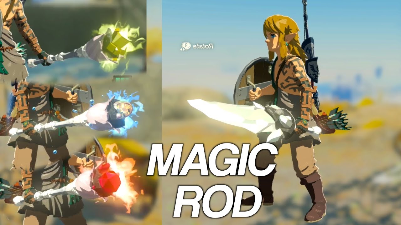 Magic Rod Fusions Demonstration All Gems Zelda Tears of the Kingdom ...