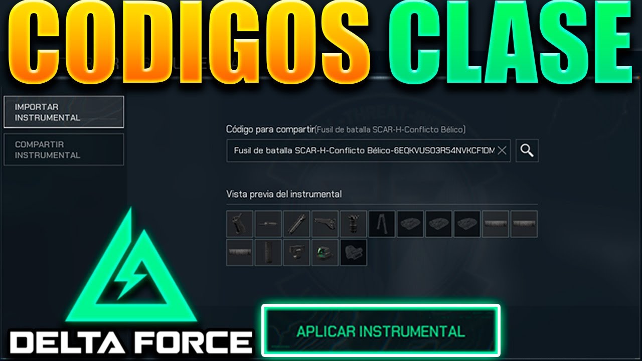 CÓMO IMPORTAR CÓDIGOS DE CLASES EN DELTA FORCE *FÁCIL Y RÁPIDO ...