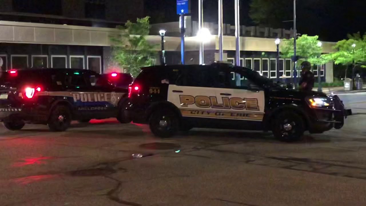 Sights, sounds from the downtown Erie protest - YouTube