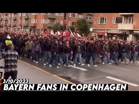 BAYERN FANS IN COPENHAGEN || Kobenhaven vs Bayern Munich 3/10/2023