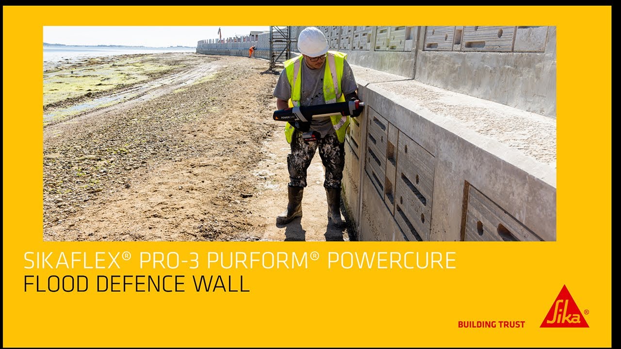 Waterproofing the Flood Defence Wall at Portsmouth - YouTube