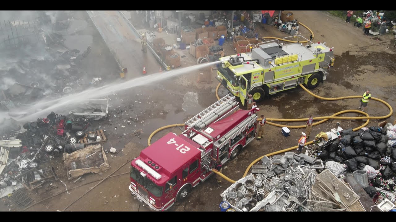 Massive Junkyard Fire in the Port Republic section of Galloway Twp NJ ...