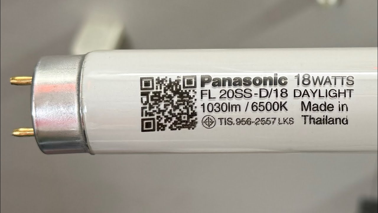 Panasonic FL 20SS/D-18 18W T8 6500°K halophosphor Thai fluorescent tube ...