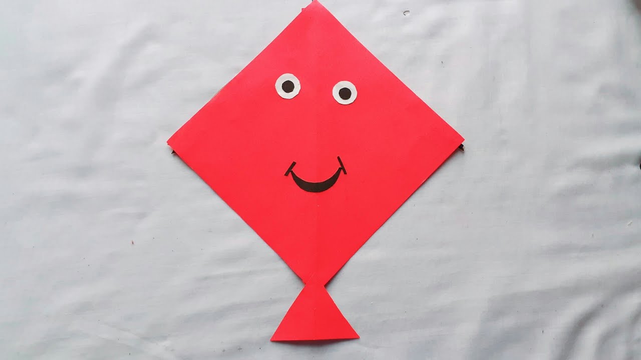 how to make a simple kite at home - diy kite - YouTube