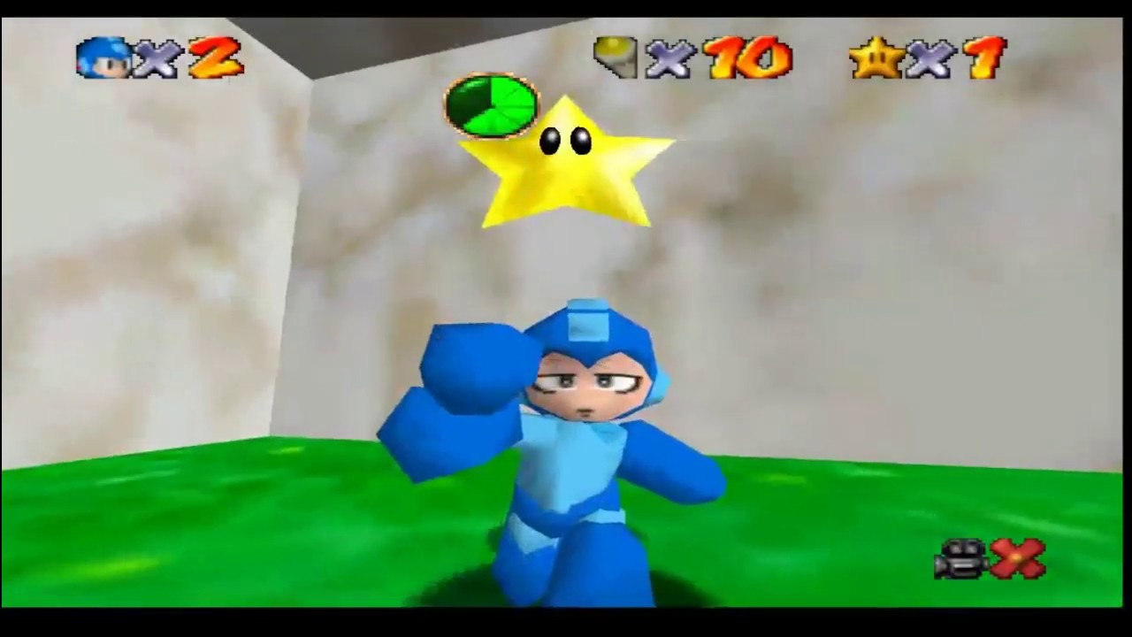 Super Mario 64 RomHack Mega Man [Nintendo 64] Gameplay - YouTube