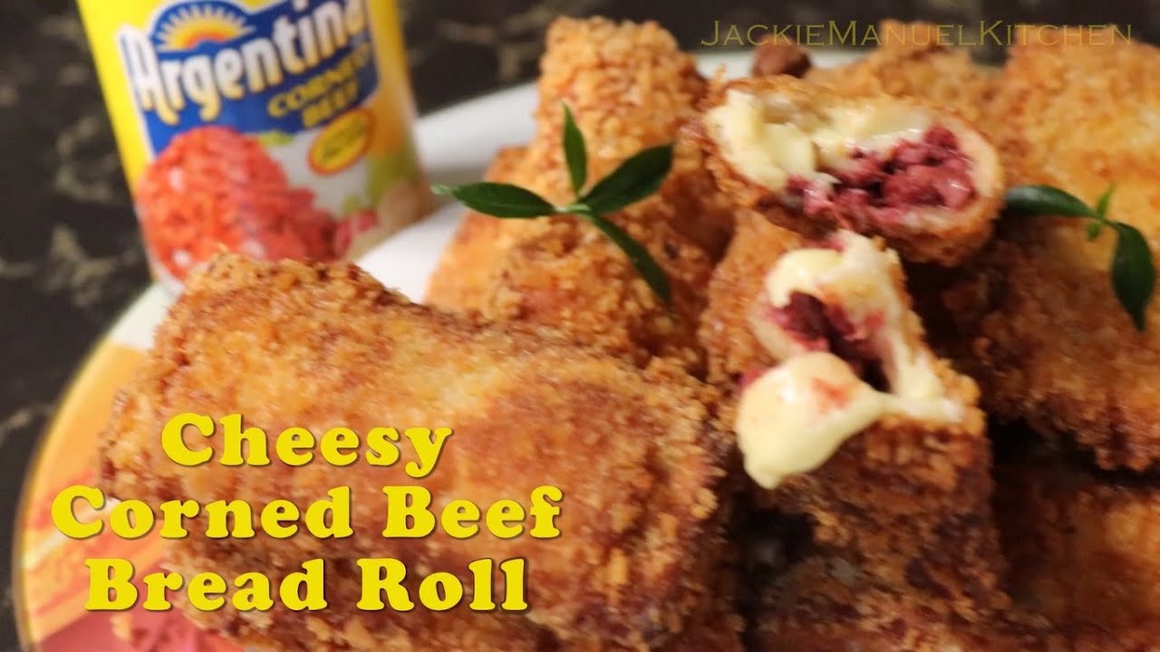 cheesy bread roll corned beef - YouTube