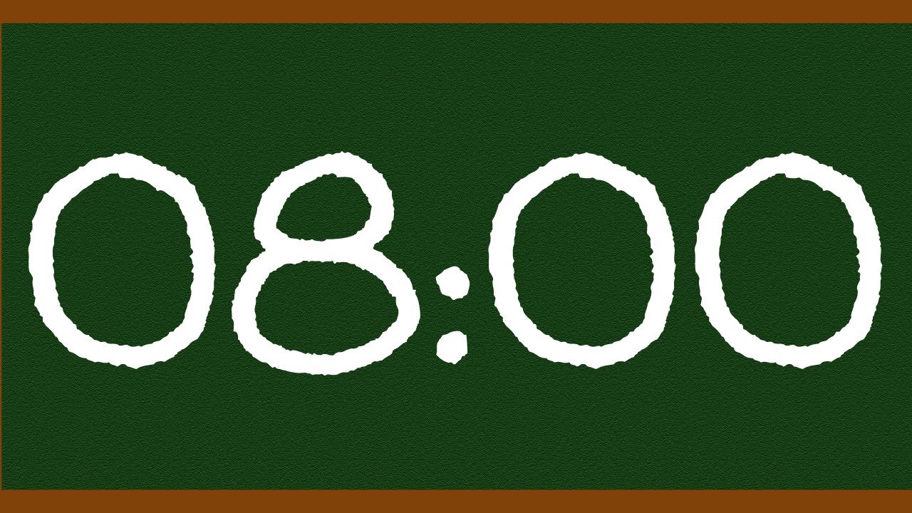 8 Minute Timer Chalkboard - YouTube