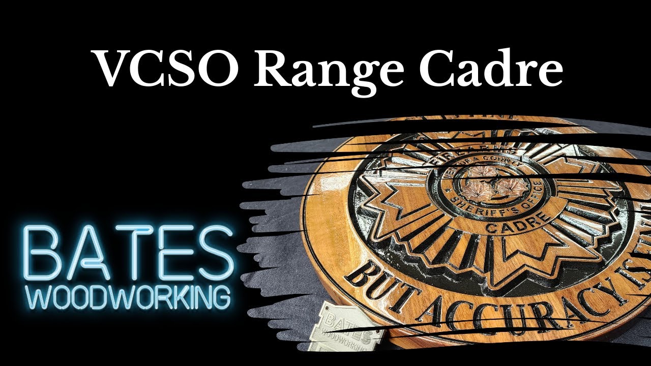 CNC carved plaque for VCSO Range Staff - YouTube