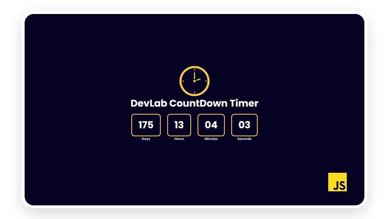 Build a Countdown Timer with just HTML CSS and JavaScript - YouTube Build a Countdown Timer with just HTML CSS and JavaScript - YouTube