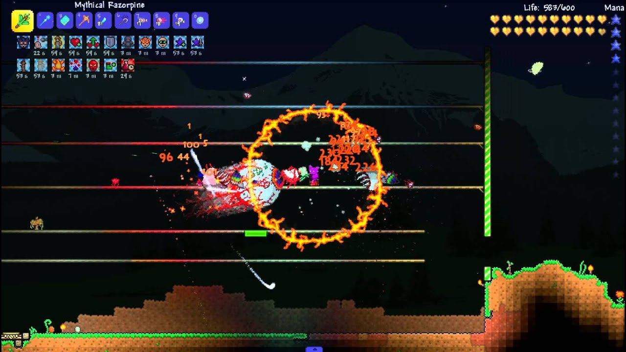Terraria - all three hardmode bosses vs razorpine + full spectre armor ...
