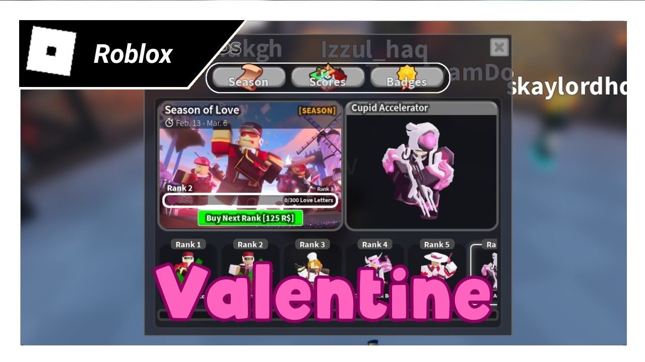 Showcase 4 VALENTINE SKIN in tower defense simulator || Roblox | Season ...