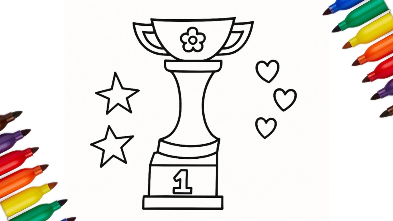 Let’s Draw a Trophy for the Winner| Easy Step By Step Drawing| #drawing ...