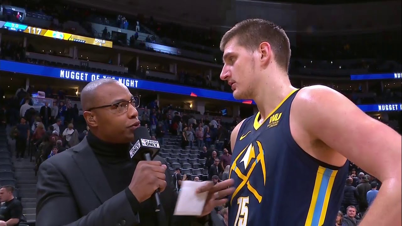 Nikola Jokic Postgame court interview | Nuggets vs Spurs | Feb 13, 2018 ...
