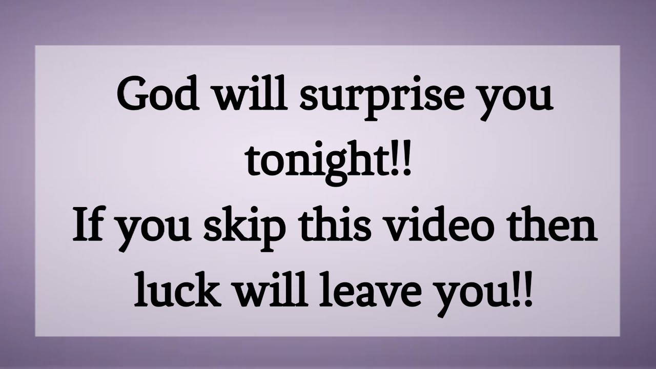 🛑God will surprise you tonight!! If you skip this..!! Gods message for ...