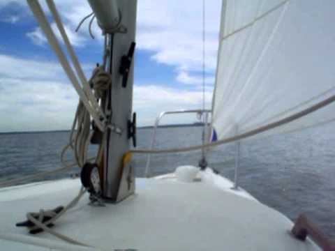 Baz - DS16 sailboat Aug. 19, 2013 Wabamun Lake - YouTube