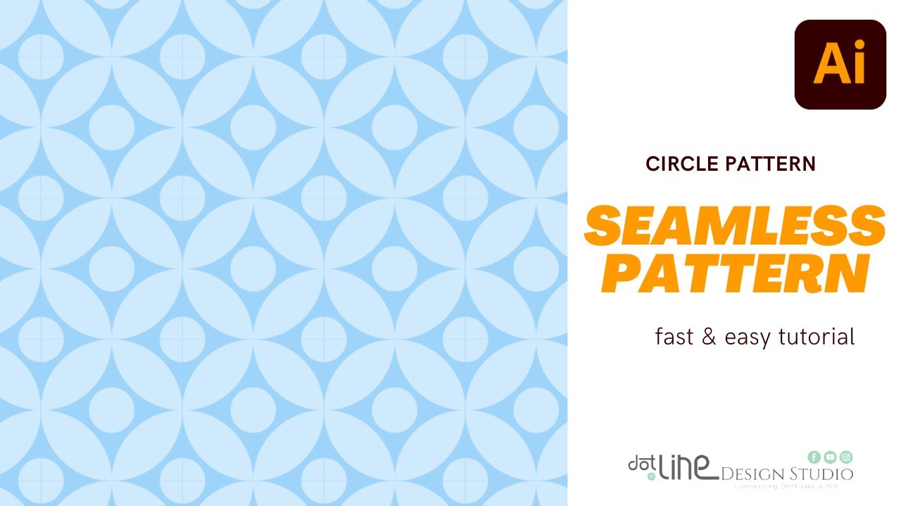 Adobe illustrator Tutorial | How to make a circular seamless pattern in ...